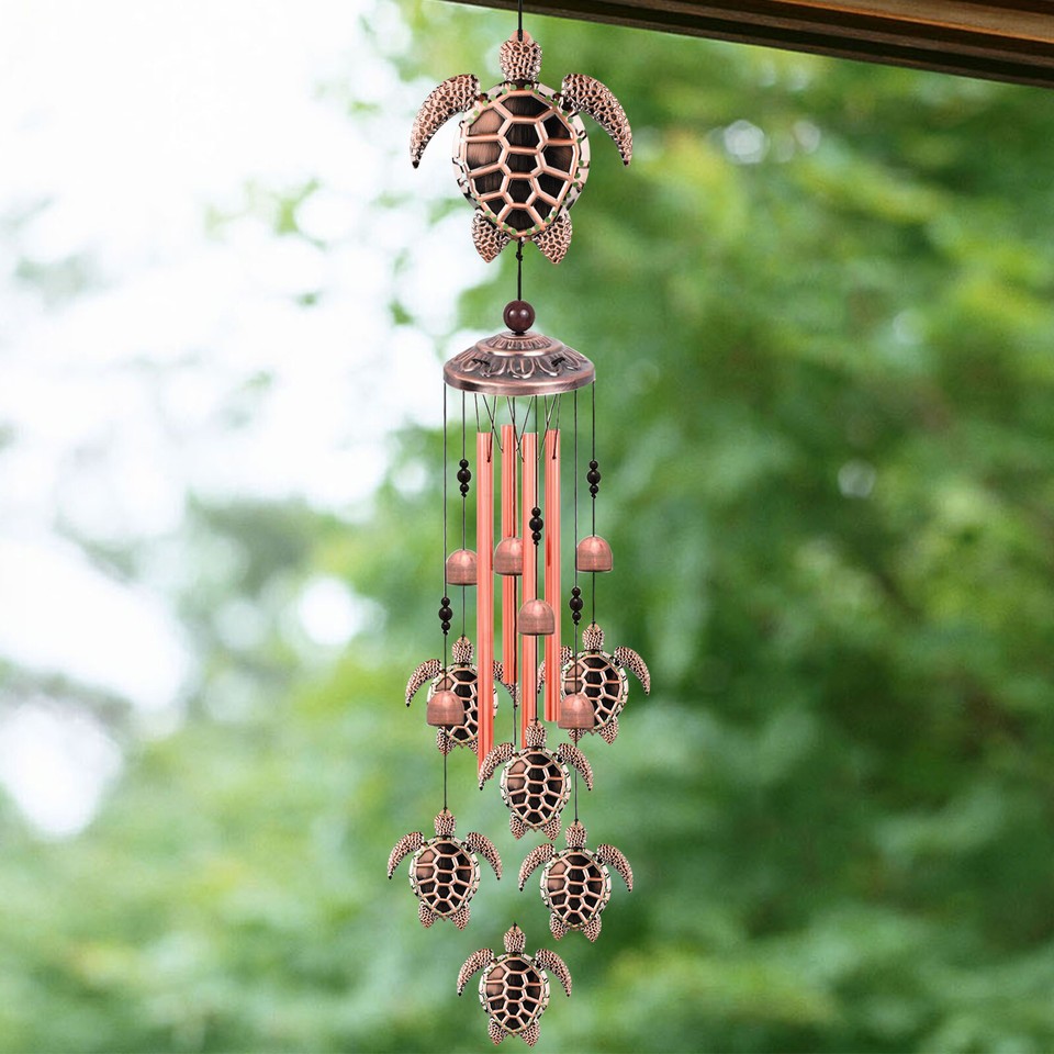 Large Turtle Wind Chimes 33 Bells Windchime Outdoor Garden Home Yard ...
