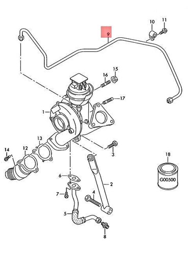 Genuine AUDI A4 allroad quattro Avant S4 A5 S5 Cabriolet Oil Pipe ...