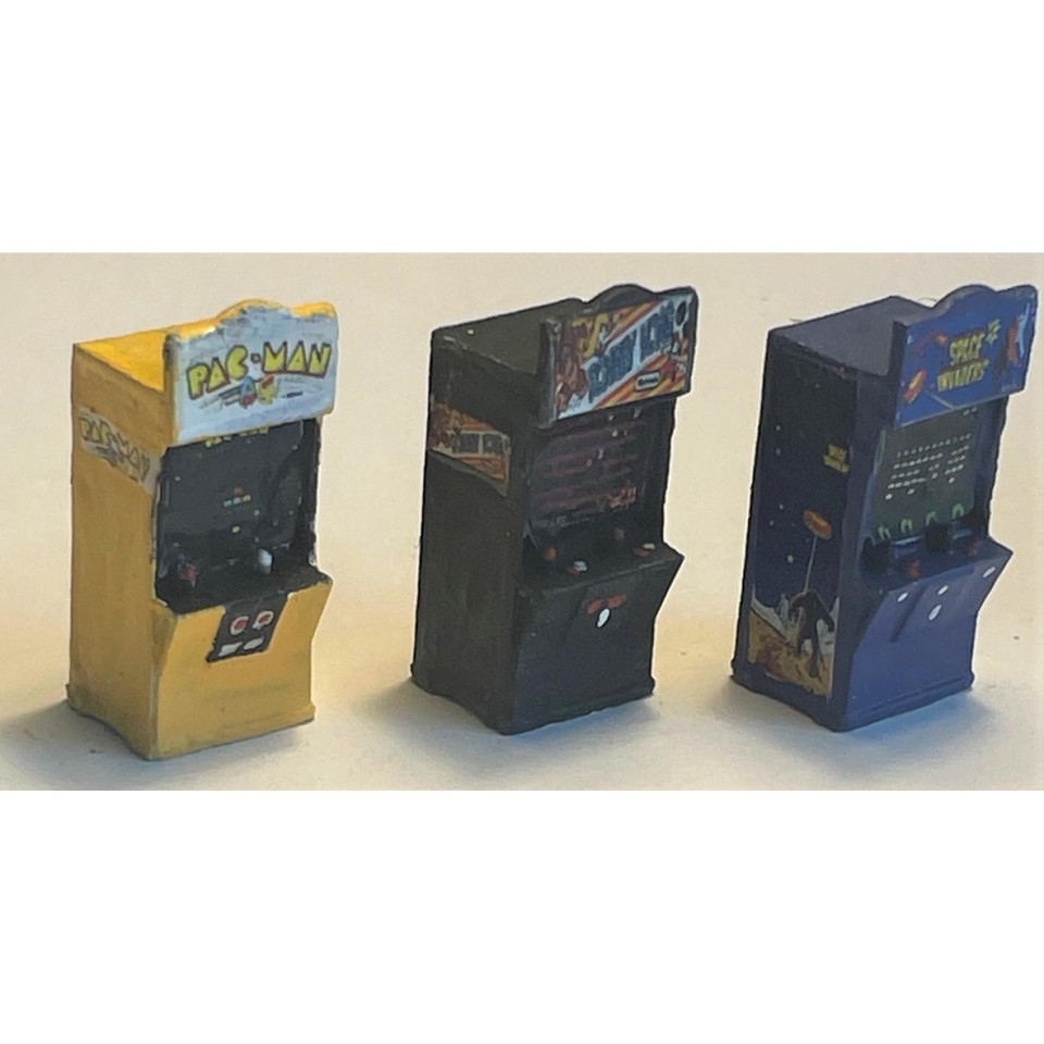 7 x Arcade Machines & Transfers ( OO Scale 1/76th) Langley Q49A | eBay
