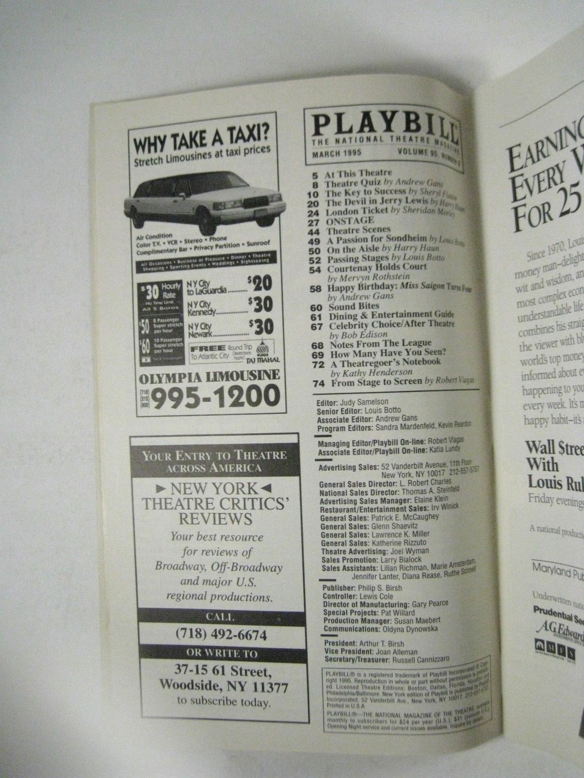 An Inspector Calls Playbill 1995 Theatre Sian Phillips Maxwell ...
