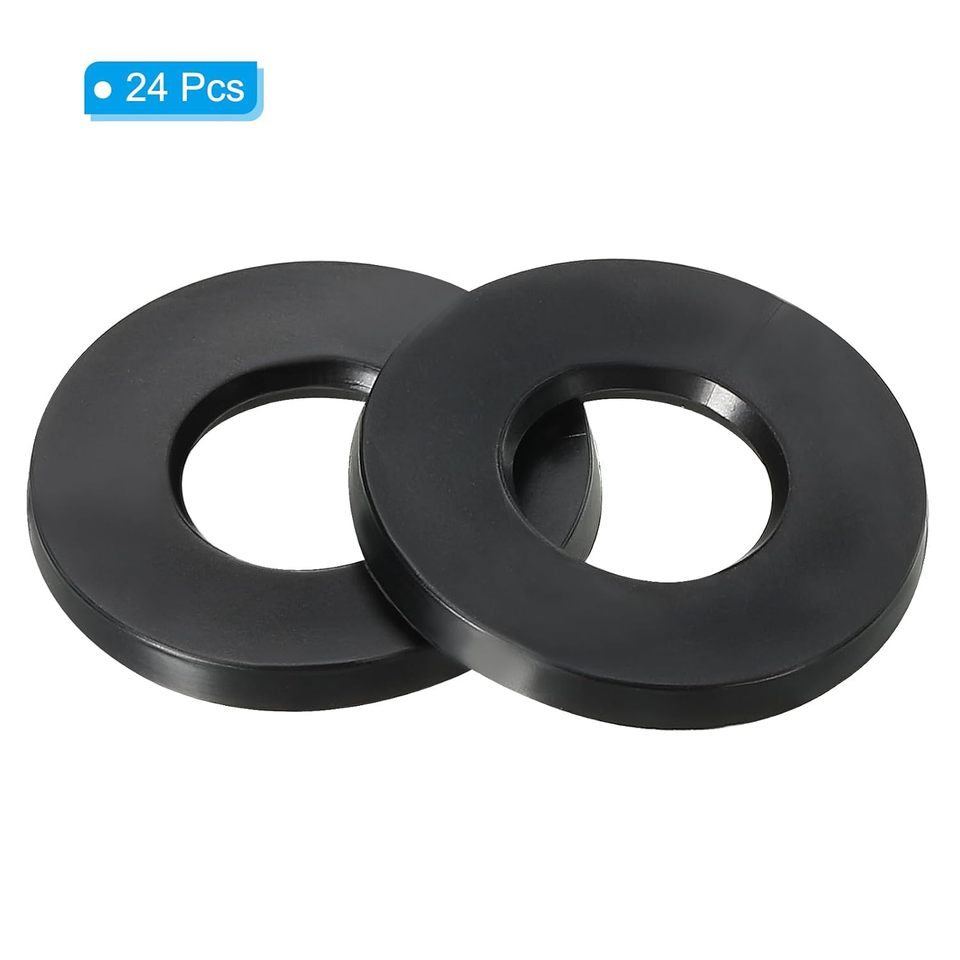 M12 Rubber Flat Washer, 24 Pack 12Mm ID 24Mm OD 3Mm Thick Sealing ...