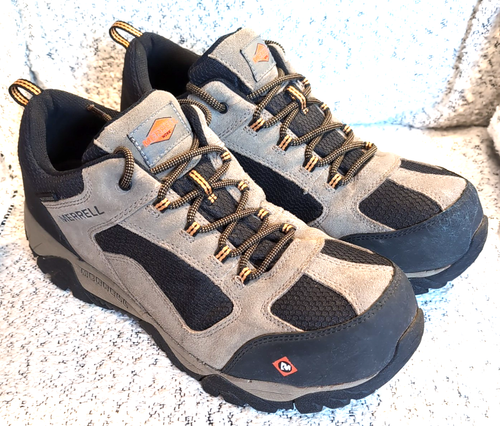 MERRELL WORK Men's Moab Onset Composite Toe Waterproof / Brown - Size ...