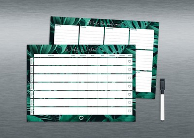 Fridge Magnet Planner Bundle - WEEKLY PLANNER & FITNESS PLANNER with ...