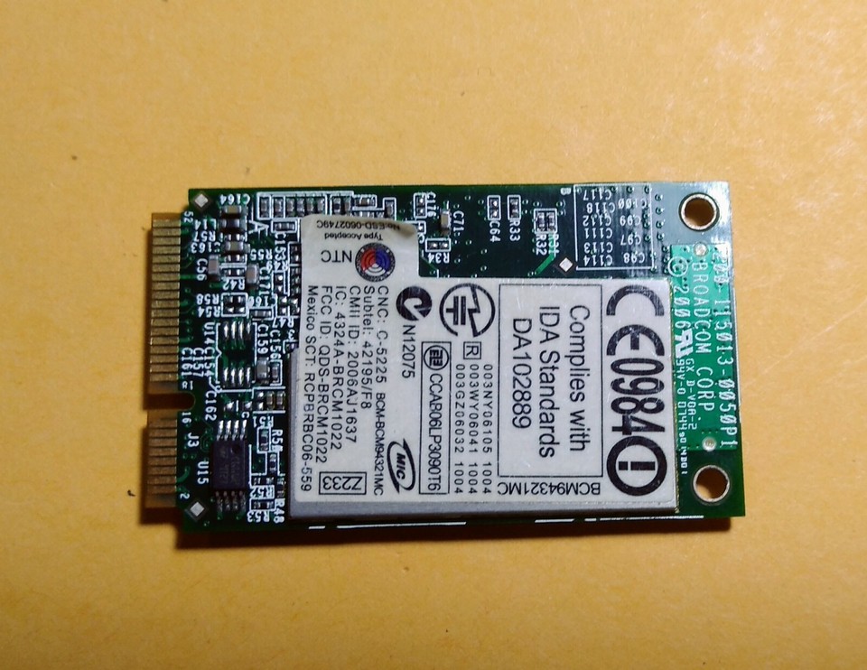 PCI-E Wireless Card GP537 BCM94321MC Dell Inspiron D430 D630 D830 WLAN ...