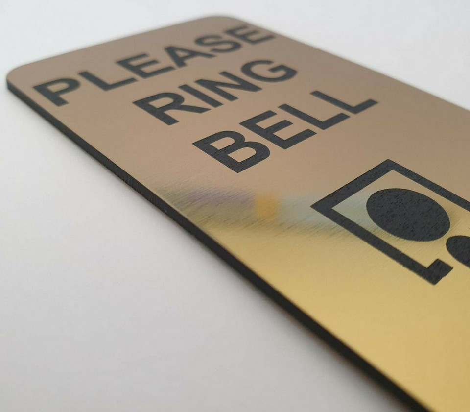 Please Ring Bell Sign Plaque Door Doorbell Buzzer Push Button Intercom ...