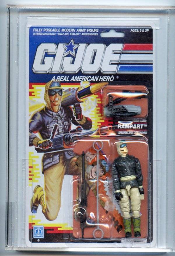 G.I. Joe Rampart AFA 85 Series 9 v1 34 Back Hasbro 1990 MOC Graded | eBay
