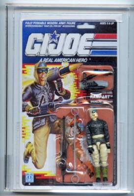 G.I. Joe Rampart AFA 85 Series 9 v1 34 Back Hasbro 1990 MOC Graded | eBay
