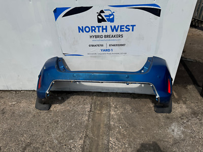 TOYOTA AURIS 2014 GENUINE REAR BUMPER WITH SENSORS AND REFLECTORS BLUE ...