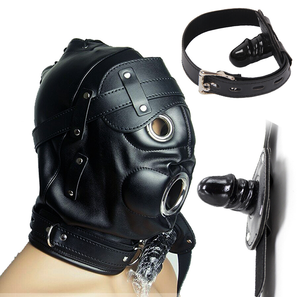 Bondage Padded Muzzle Head Riding Hood Harness Gag Open Mouth Gimp BDSM Mask UK | eBay