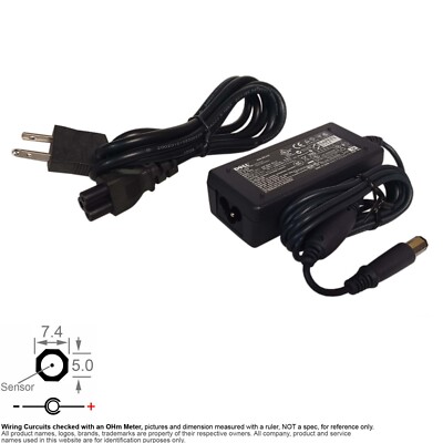 Power Adapter AC DC 7450OP Octagon Plug 19Vdc DC19V 19V 2.64A Dell PA ...