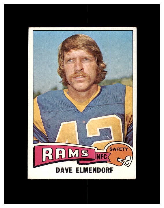 1975 TOPPS FOOTBALL CARD LOS ANGELES RAMS #482 DAVE ELMENDORF EX. | eBay