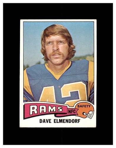1975 TOPPS FOOTBALL CARD LOS ANGELES RAMS #482 DAVE ELMENDORF EX. | eBay
