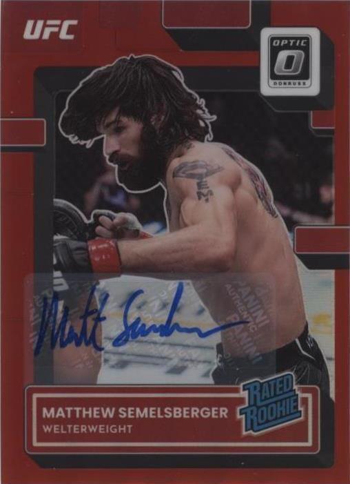2023 Panini Donruss Optic UFC - Rated Rookie Matthew Semelsberger #101 ...