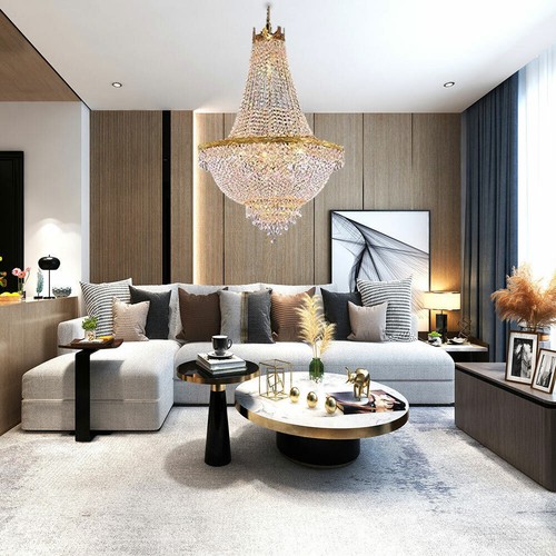 Luxury Lighting Pendant Lamps Home Ceiling Fixtures 60*70cm Crystal ...