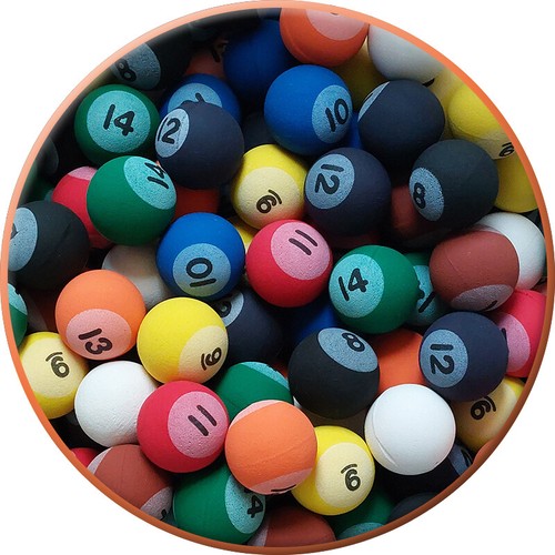 Billiard / Pool Style Rubber Bouncy Super Balls, Fun Gift, Party Favors ...