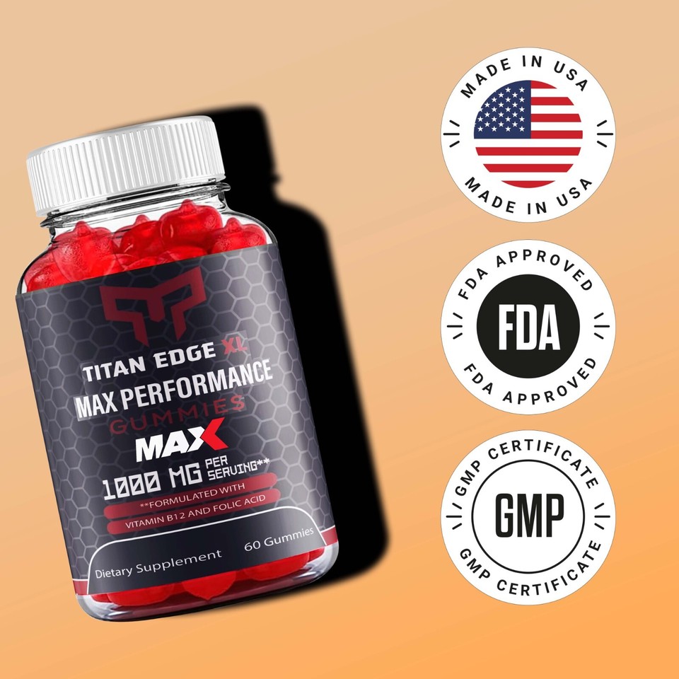 (3 Pack) Titan Edge XL Max Gummies TitanEdge XL Max Performance ...
