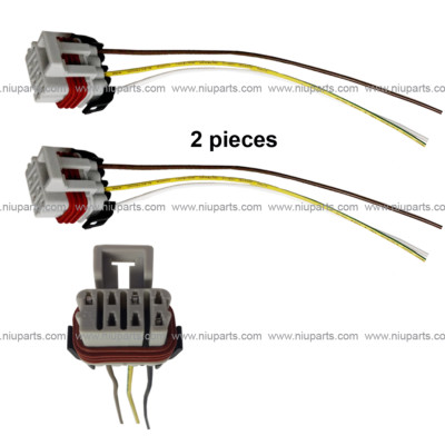 2pcs 3 Wire Plug 3pin High & Low Beam Connector Fit: Freightliner ...