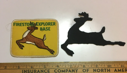 Firestone Explorer Base Valley Forge Council and Felt Deer Patches | eBay
