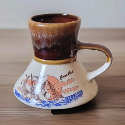 Vintage Western No Spill No Slip Ceramic Mug Cape Cod Souvenir Coffee ...