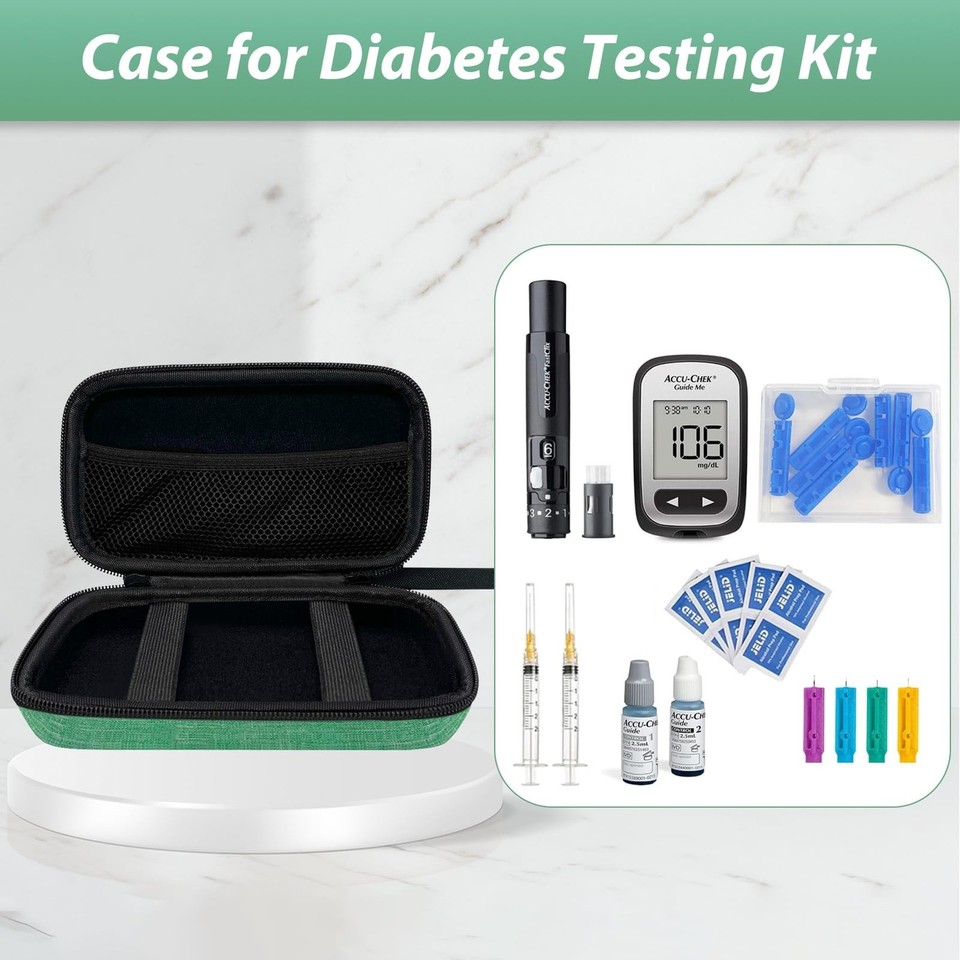 Diabetic Supplies Travel Case, Carrying Case Organizer for Diabetes ...