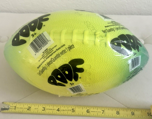 Vintage 1990's Poof #500 Foam Rare Color Football 9-1/4" inch SEALED | eBay