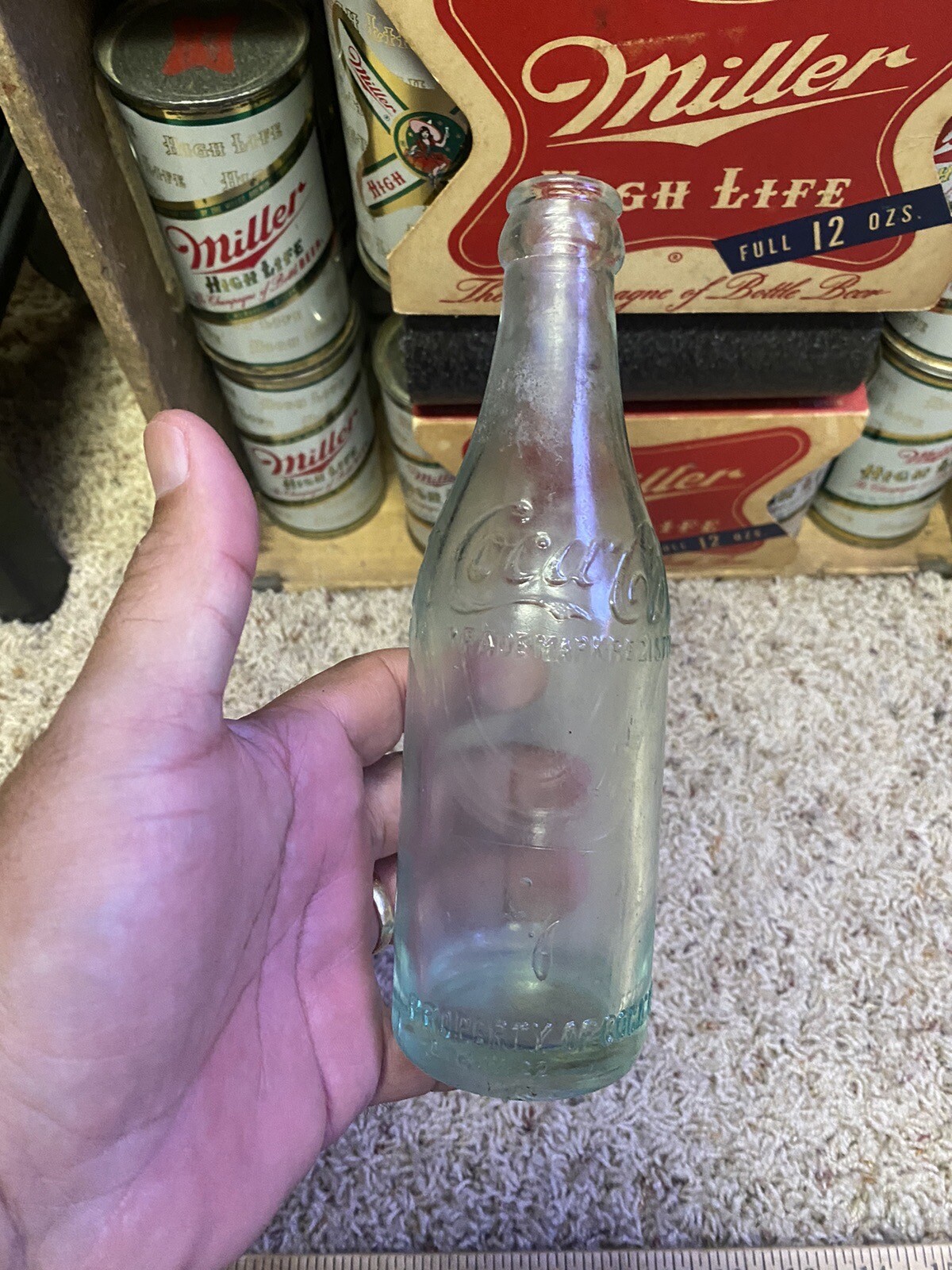 Coca Cola Bottle Trademark Registered Script Embossed Shoulder And ...