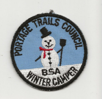 PORTAGE TRAILS COUNCIL / WINTER CAMPER patch - Boy Scout BSA GnW/9-31 ...