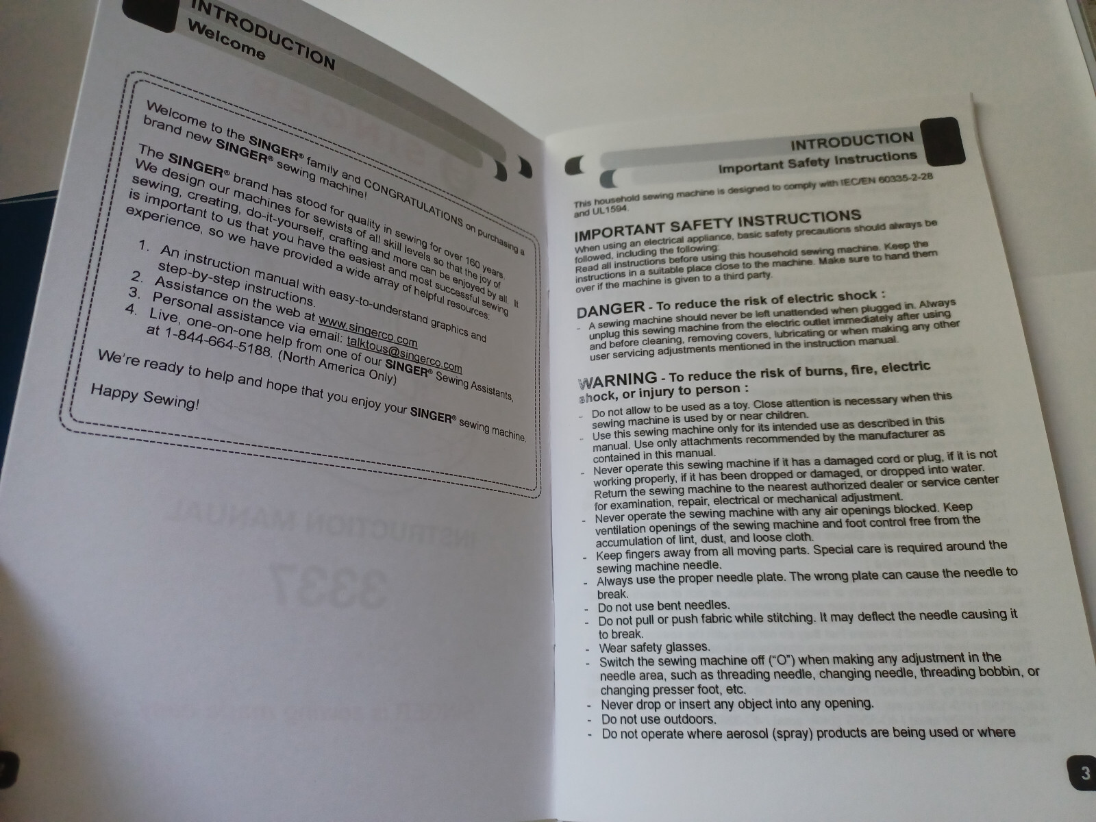 Singer 3337 Instruction Manual for Sewing Machine (reproduction) | eBay