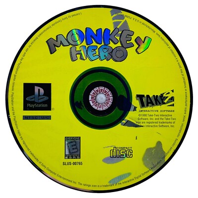 Monkey Hero (Sony PlayStation 1, 1999) PS1 Tested Game Disc ...