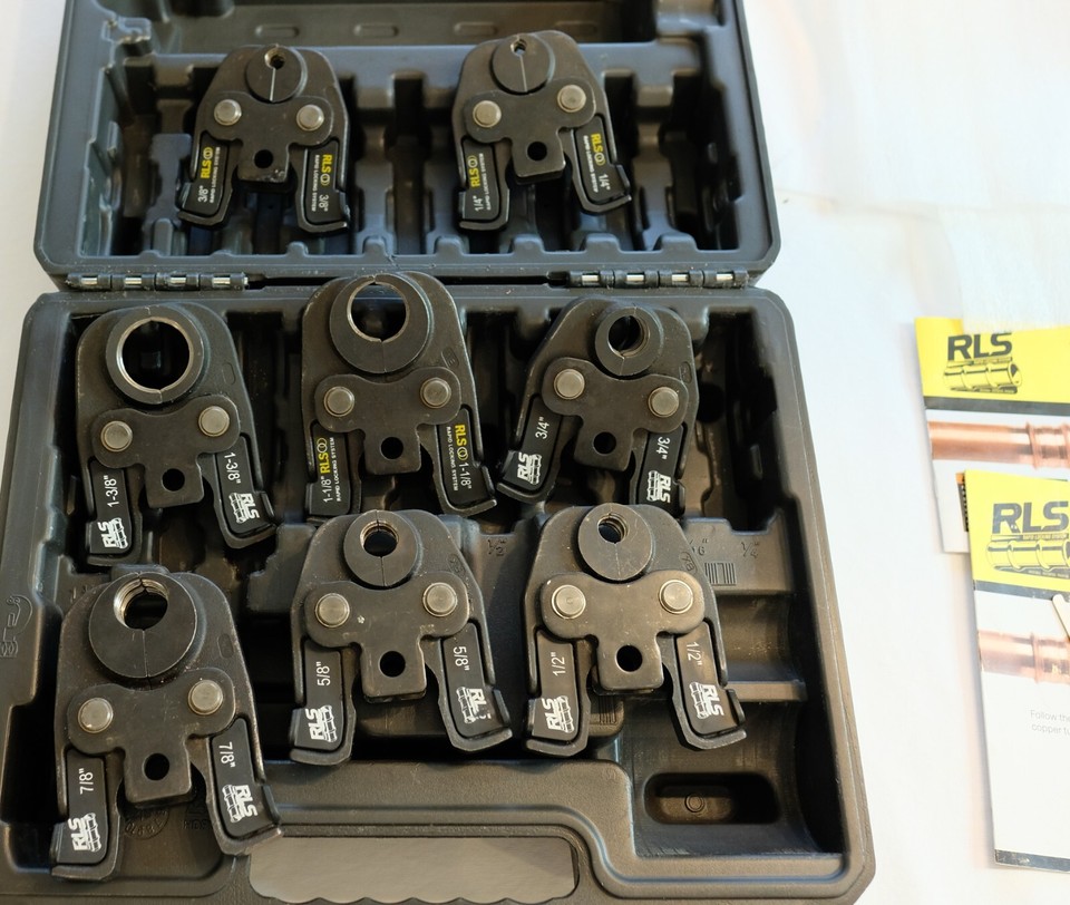8-Piece RLS Flame Free Ridgid Jaw Kit - Lightly Used | eBay