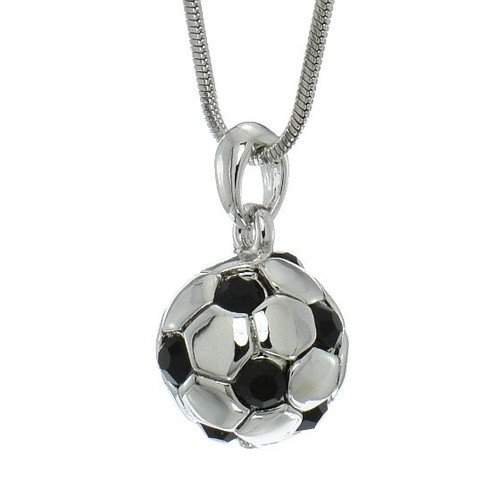 Soccer Football Ball Pendant Made With Swarovski Crystal Chain Sport ...