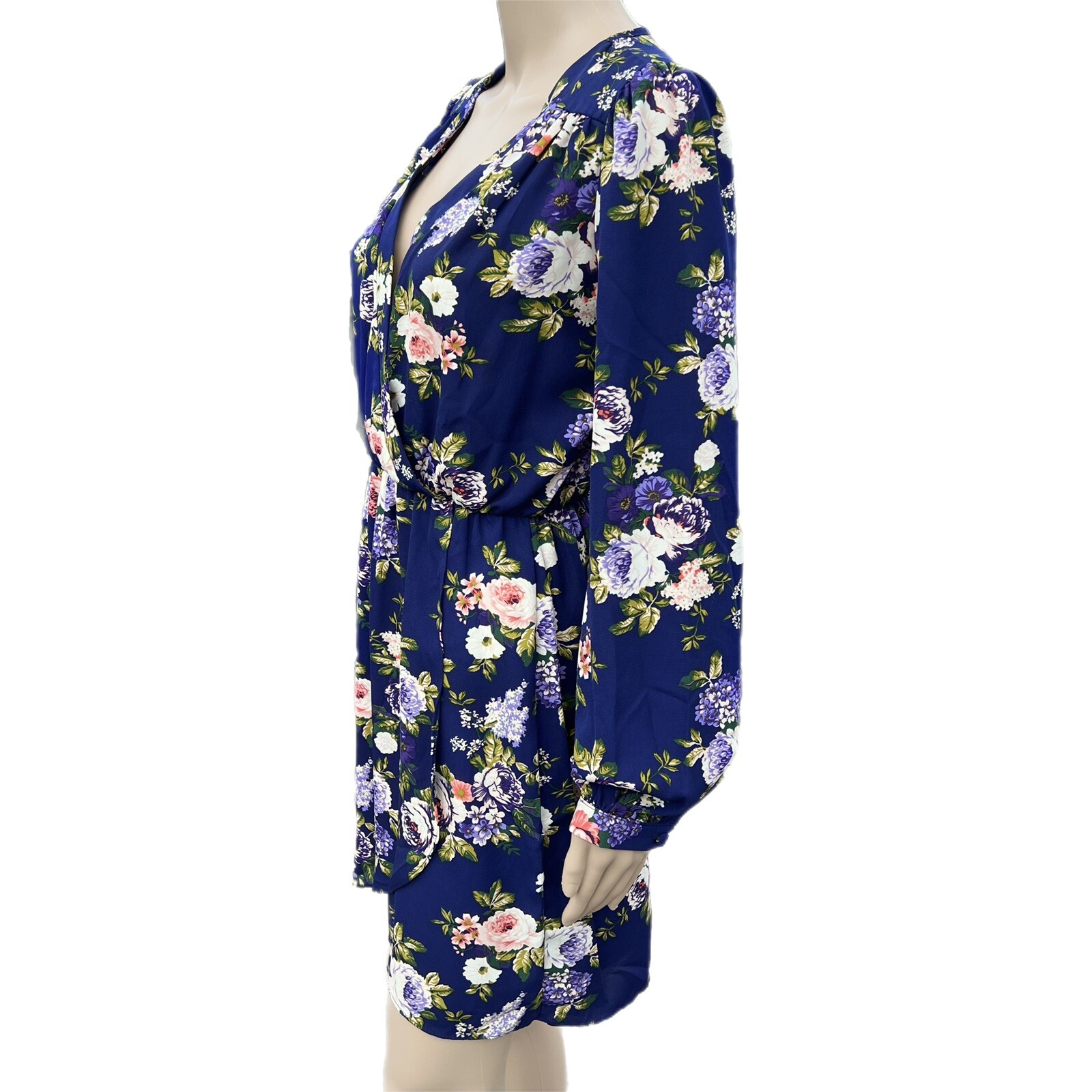 Lulus Thats A Wrap Navy Blue Floral Print Dress Hone… Gem