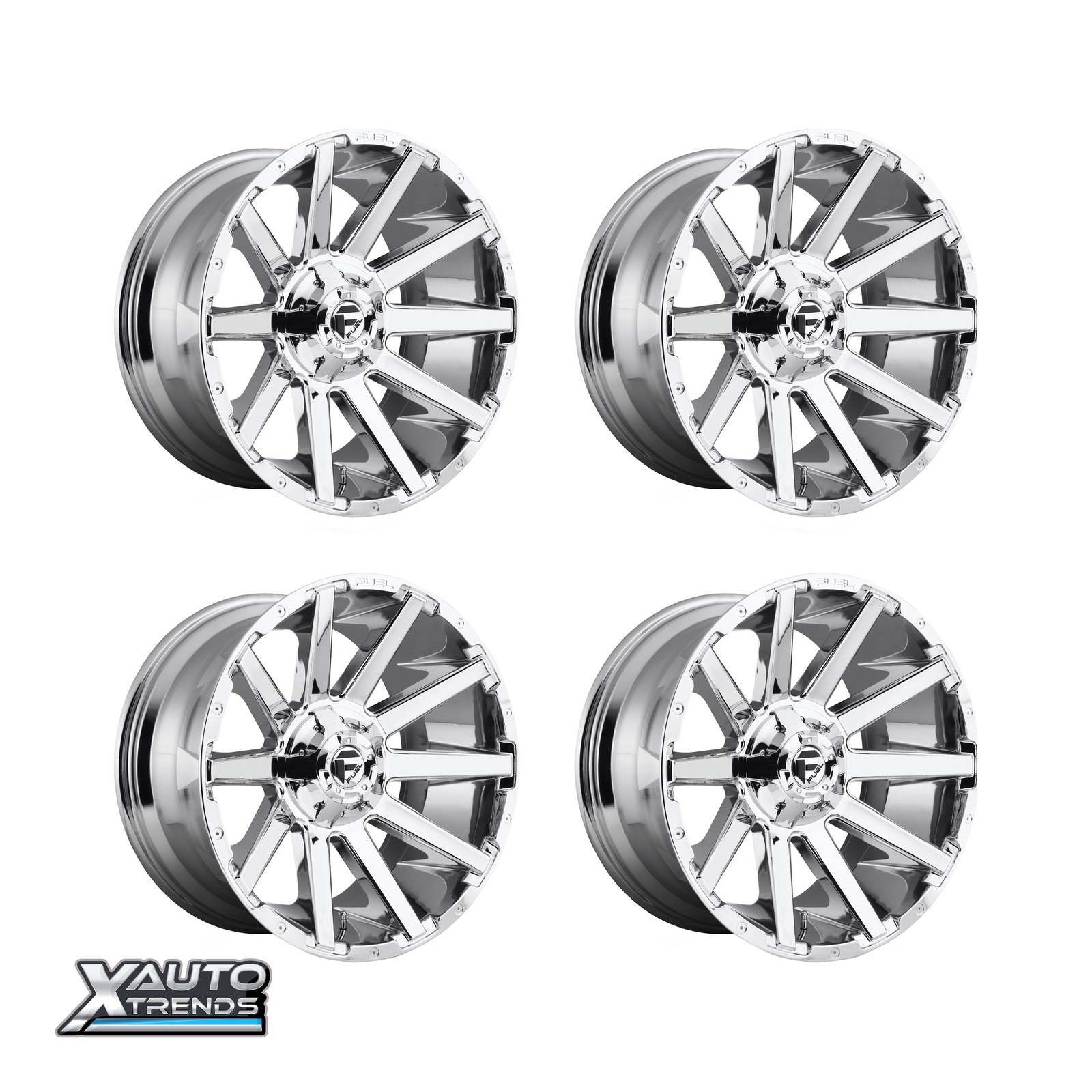 Fuel Off-Road D614 Contra Chrome Plated 20X10 6X135/6X139.7 -19mm (Set ...