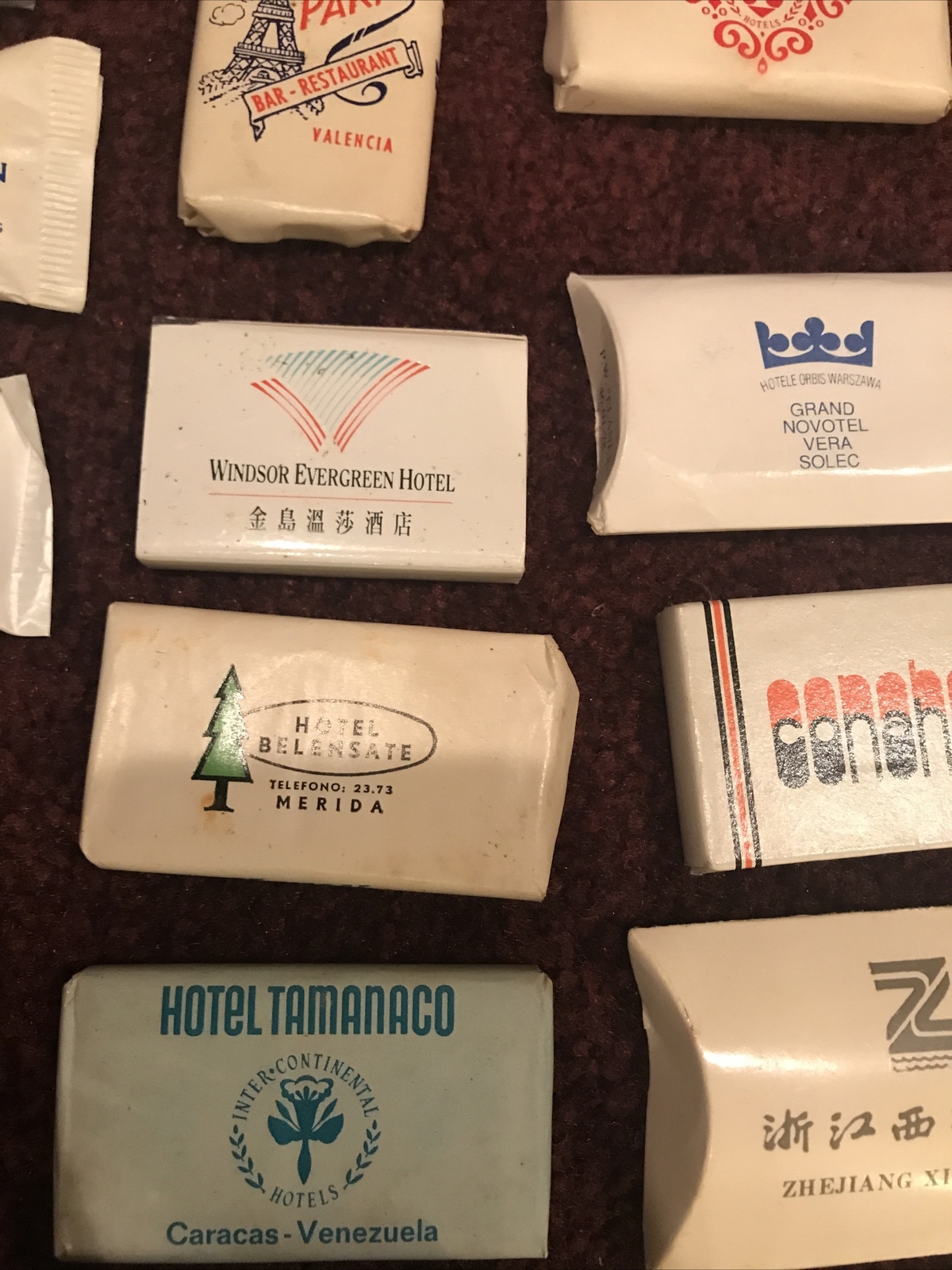 Lot of 110 + Small Old Hotel Vintage Soap Bars From Hotels Around The ...