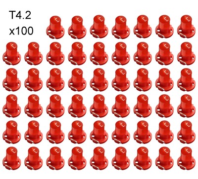 100x T4.2 COB LED Car Led Red Dashboard Instrument Cluster Light Panel ...