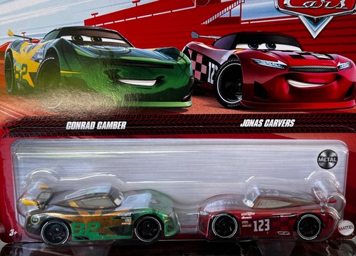 DISNEY PIXAR CARS "2-PACK CONRAD CAMBER & JONAS CARVERS", NEW IN ...