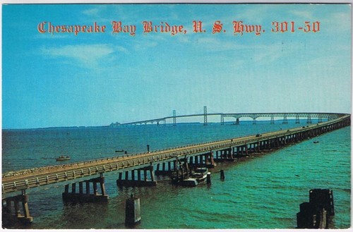 Postcard Chesapeake Bay Bridge US Highway 301-50 | eBay