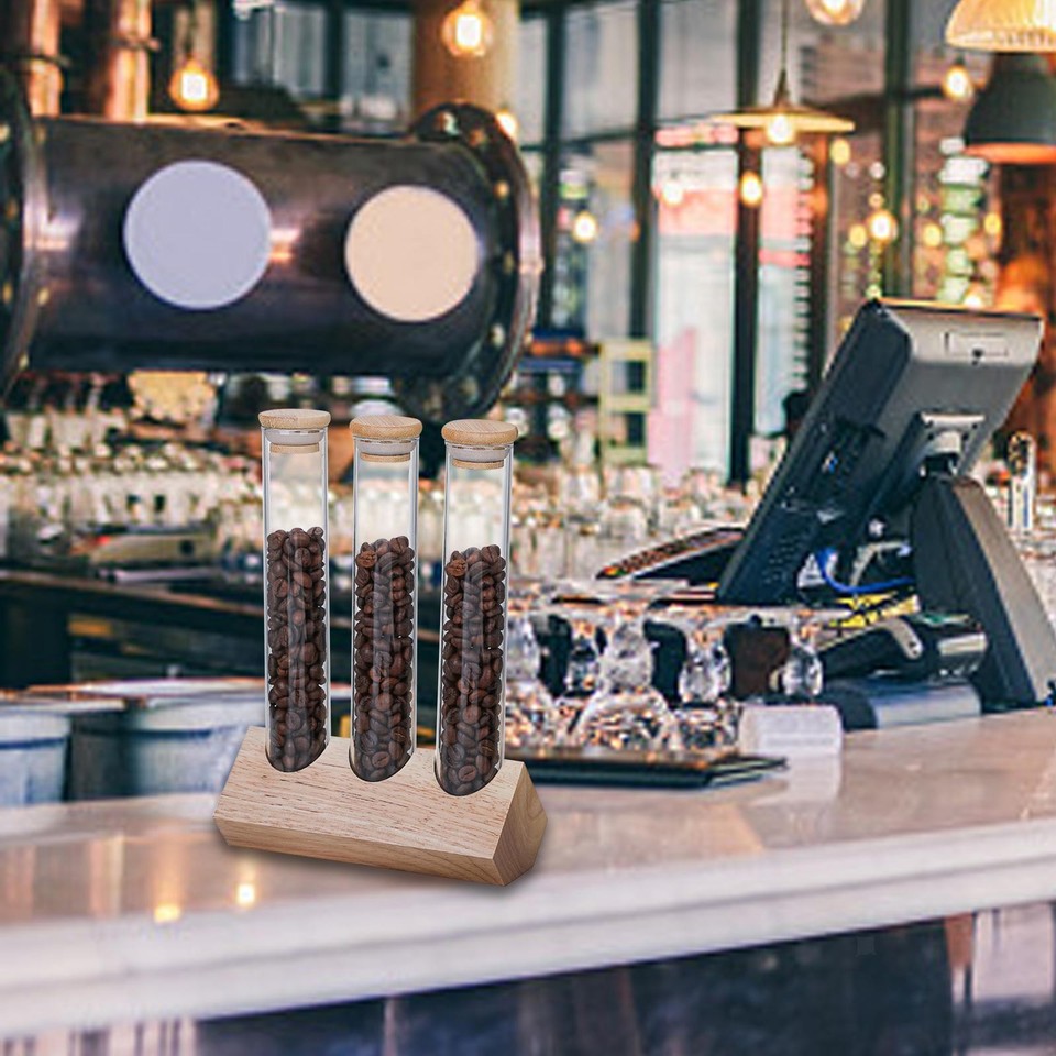 Glass Coffee Bean Storage Container Airtight Clear Transparent with ...