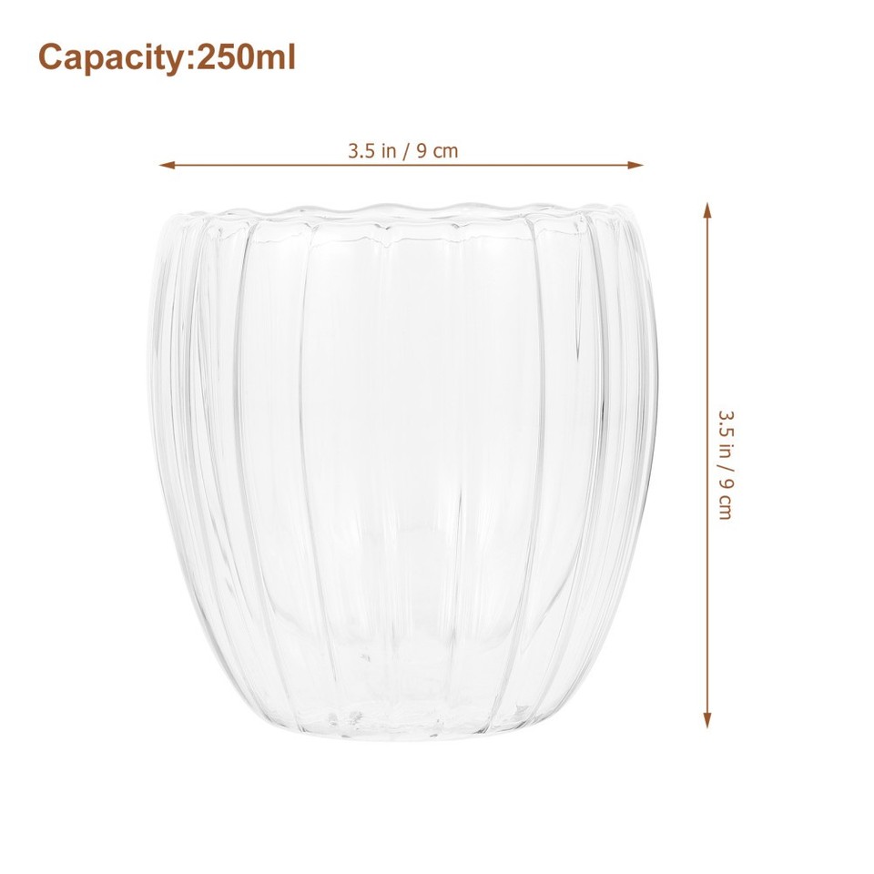 Glass Double Wall Insulated Glasses Espresso Cup Tea Cup Milk Cup ...