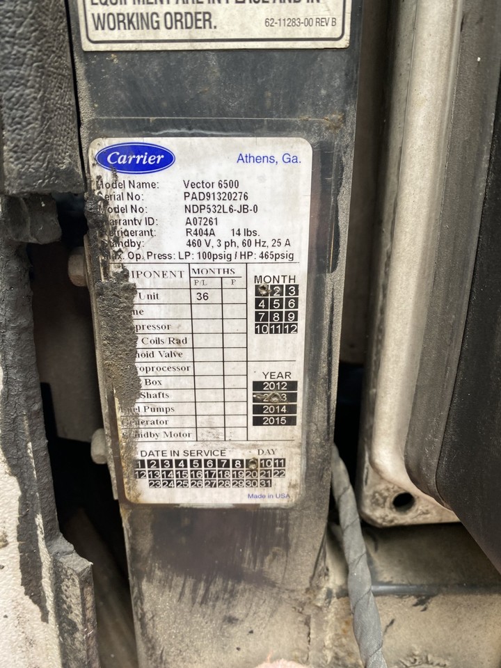 2013 Carrier Vector 6500 Reefer Unit 18-10138-02 V2203L | eBay