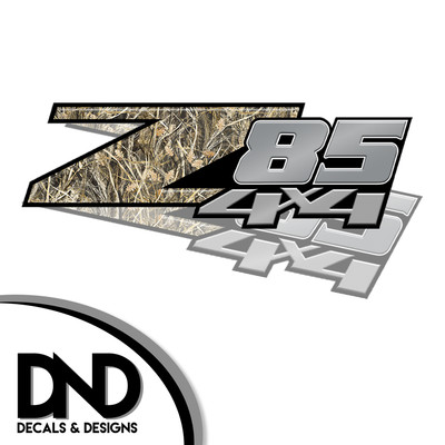 Z85 4x4 Decals 2 Pk Stickers for Chevy Silverado truck Highgrass D&9 ...