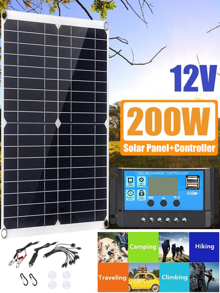 6000W Complete Solar Panel Kit Solar Power Generator 100A Home DC 12V ...