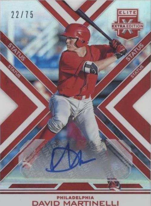 2016 Panini Elite Extra Edition - David Martinelli #120 Status Red Die-Cut Autographs /75 (AU ...