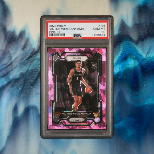2023-24 PSA 10 Panini Prizm #136 Victor Wemby Wembanyama Pink Ice ...