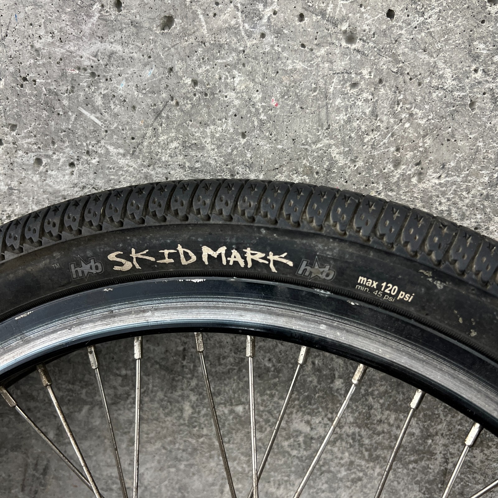 Hoffman Skid Mark 48 Hole Wheel Set 14 mm 3/8 Old BMX Freestyle Jalco ...