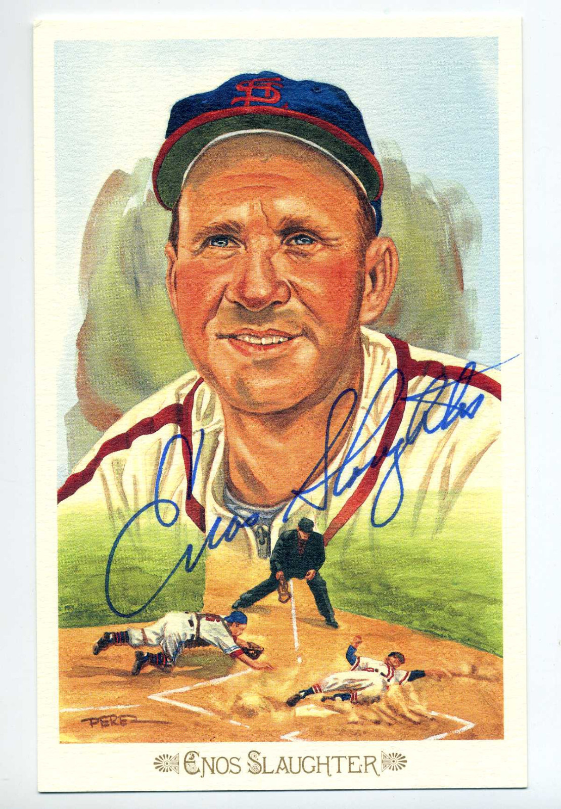 ENOS SLAUGHTER AUTOGRAPHED PEREZ STEELE CELEBRATION CARD - NICE!! | eBay