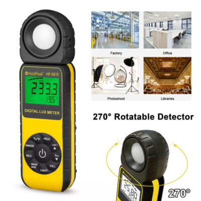 Digital Handheld Light Meter High Precision Luxmeter Illuminometer ...