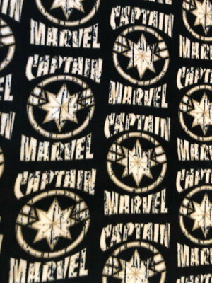 Marvel CAPTAIN MARVEL BLANKET FLEECE Fabric by Yard or 1/2 Yard | eBay