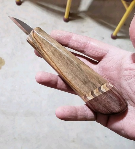 Wood Carving Knife 1 1/2" Blade Ambrosia Maple & Bolivian Rosewood ...