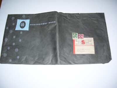 MONTGOMERY WARD POSTAL MAIL ORDER Vintage Paper Shopping Shipping Bag ...